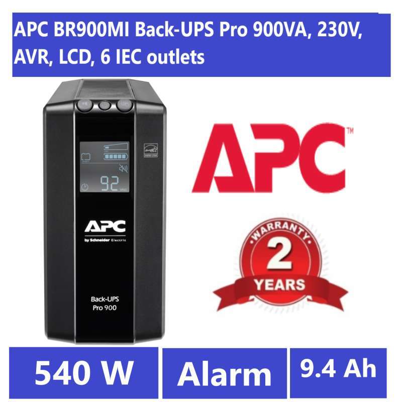 Jual APC BR900MI Back-UPS Pro 900VA, 230V, AVR, LCD, 6 IEC outlets di ...