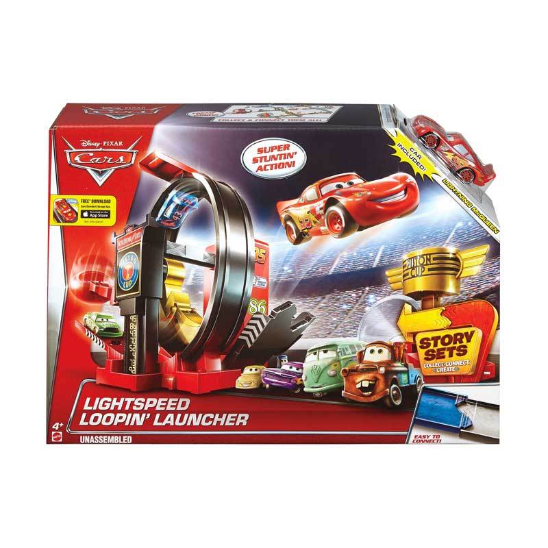 Jual Mattel Disney Cars Story Sets Lightspeed Loopin Launcher Playset ...
