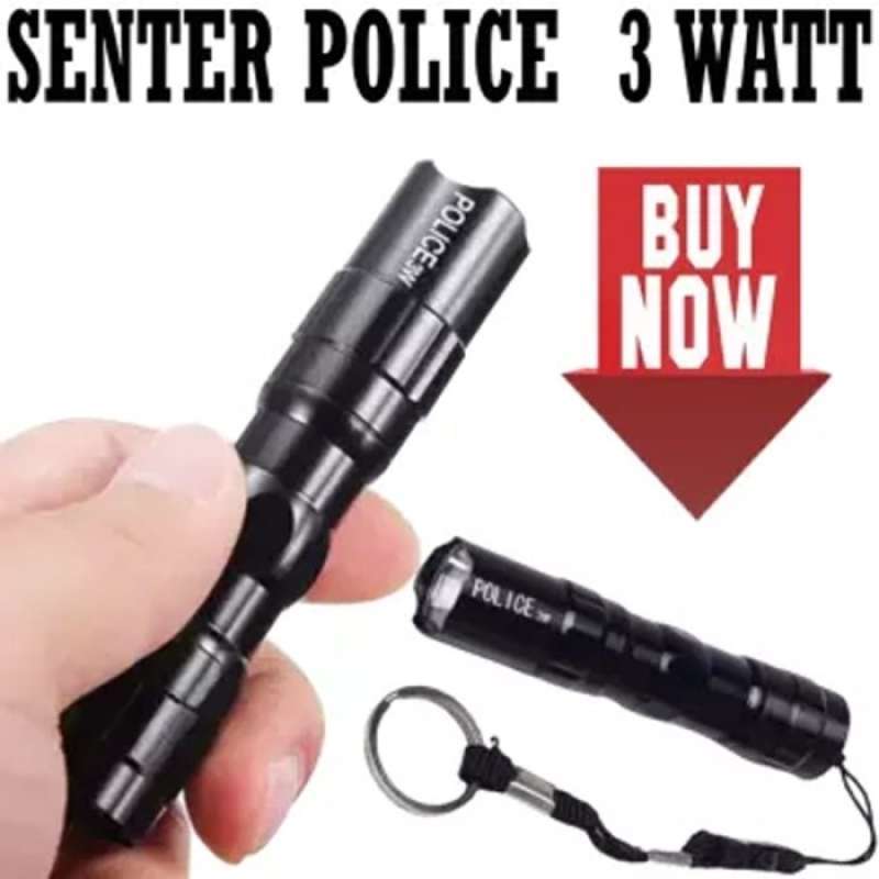 Jual SENTER SWAT MINI LED SUPER TERANG SWAT POLICE LIGHT 3 WATT di ...
