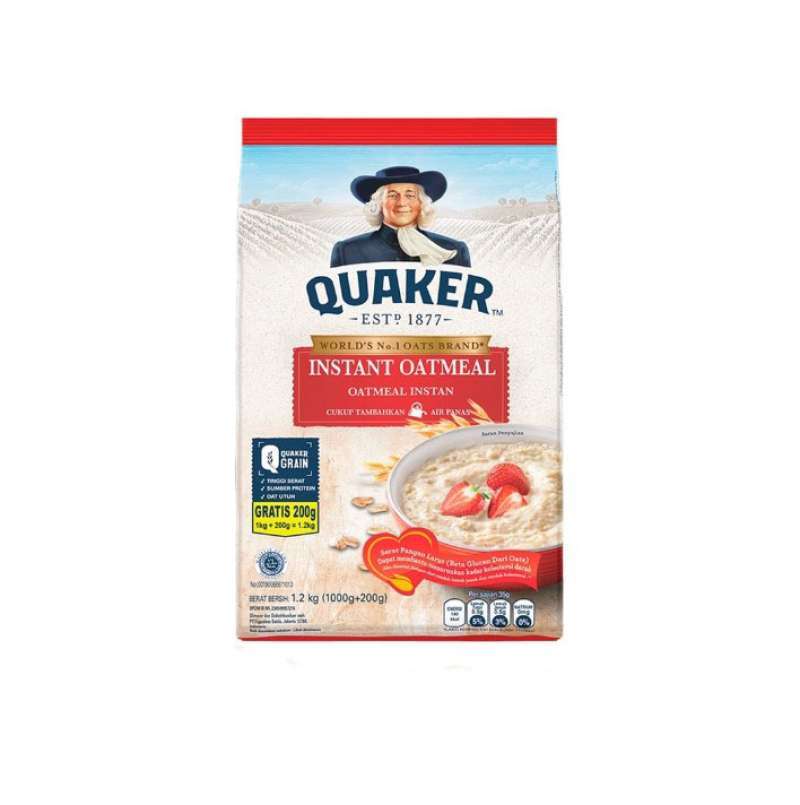 Promo Quaker Instant Oatmeal 1200 gr - Quakers Instant Oatmeal 1.2 kg ...