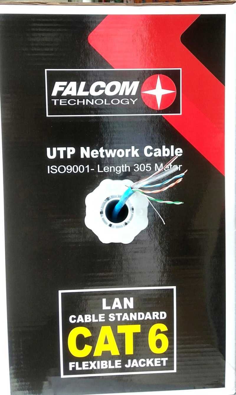 Jual Kabel Utp Lan Cat6 305meter Falcom Warna Biru Indoor Di Seller ...
