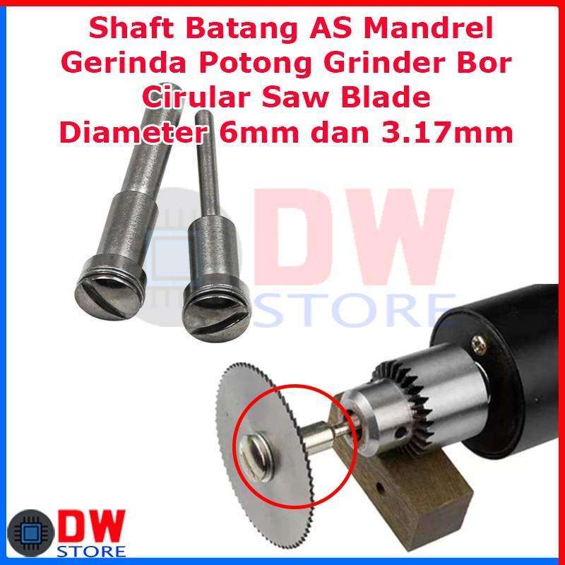 Jual Shaft Batang AS Mandrel Shank Gerinda Potong Grinder Bor Circular ...