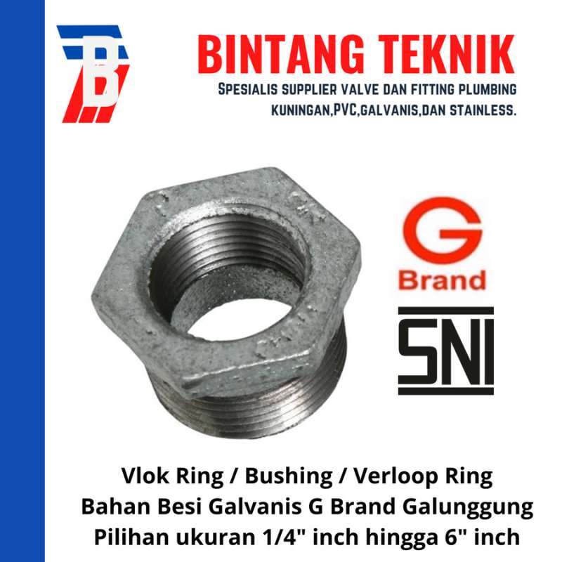 Jual Vlok Ring (bushing) 3/4 X 1/2 Besi Galvanis G Brand Galunggung Di ...