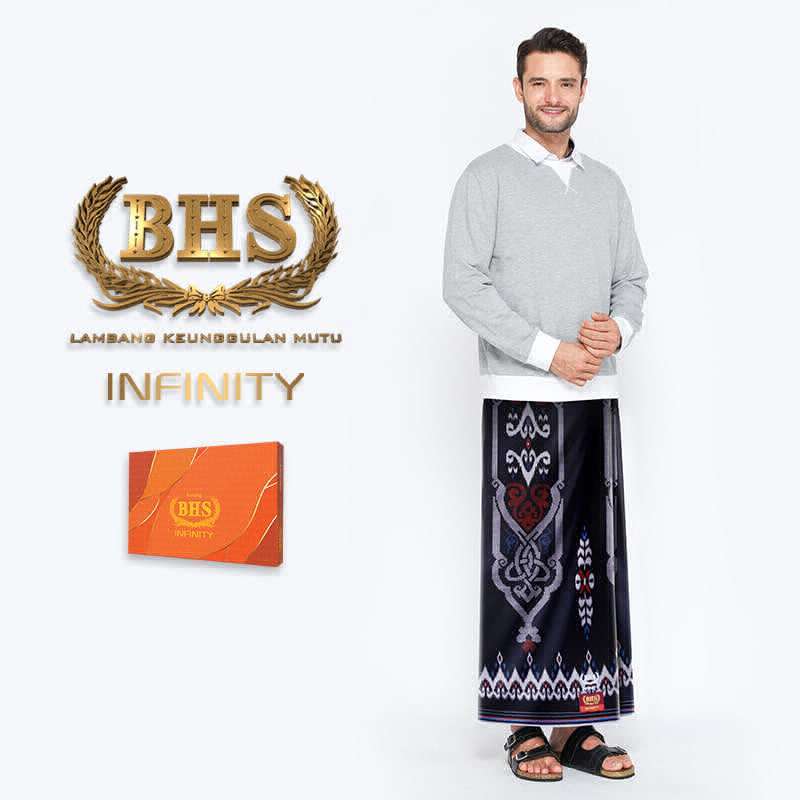 Jual Sarung BHS Infinity Gold Motif PKE Hitam Merah 02 di Seller Sarung ...