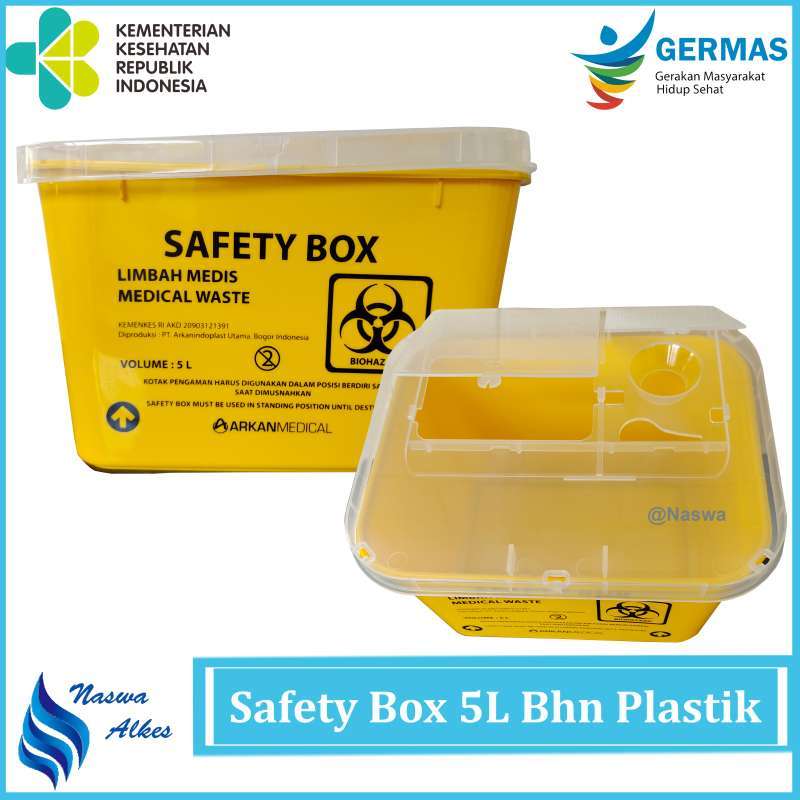 Jual Safety Box 5 Liter Arkan Bahan Plastik Pp ? Polypropelene Di Seller Naswa_shop99 - Tapos ...