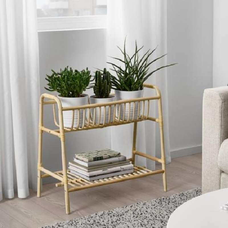 Jual Stand Tanaman Rotan Alami Rak Tempat Pot Tanaman Indoor 60cm ...