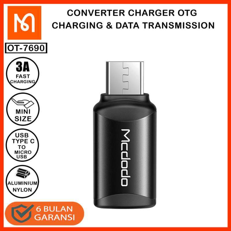Promo MCDODO OT-7690 Converter Otg Type C To Micro Usb Fast Charging 3A ...