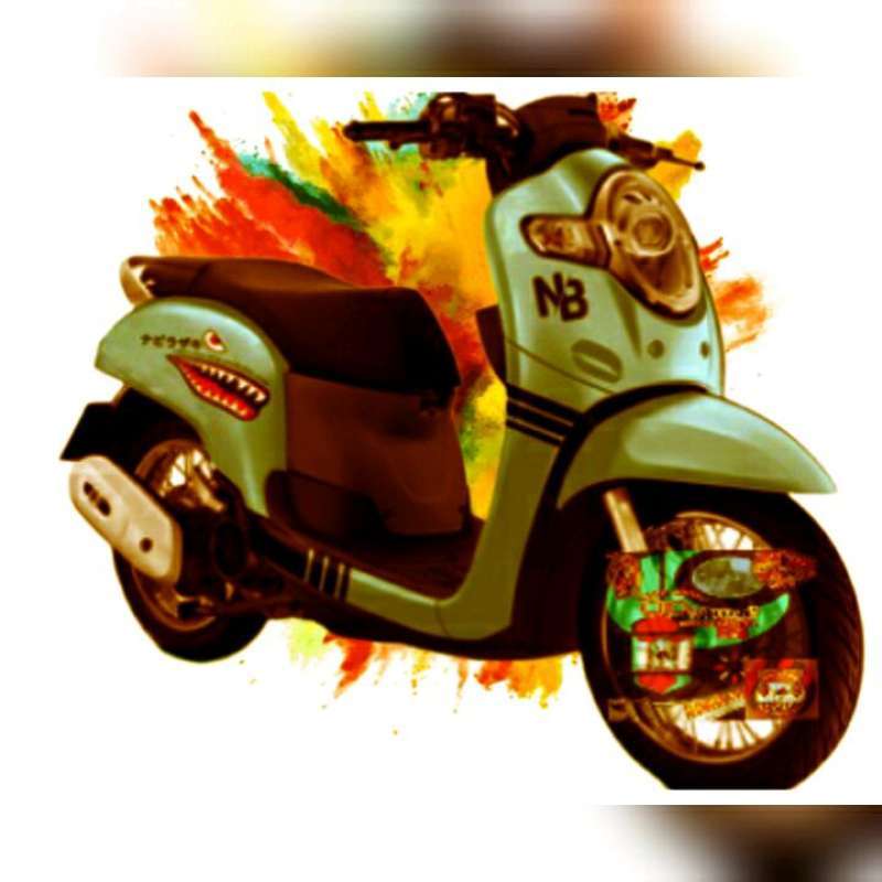 Jual STIKER full blok bisa STRIPING SCOOPY FI 2018 -21bisa custom di ...