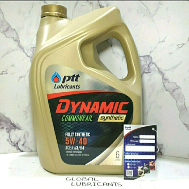 Jual PTT Dynamic Commonrail Synthetic 5W-40 5W 40 6 Liter (Oli Diesel Fully Synthetic) di Seller ...