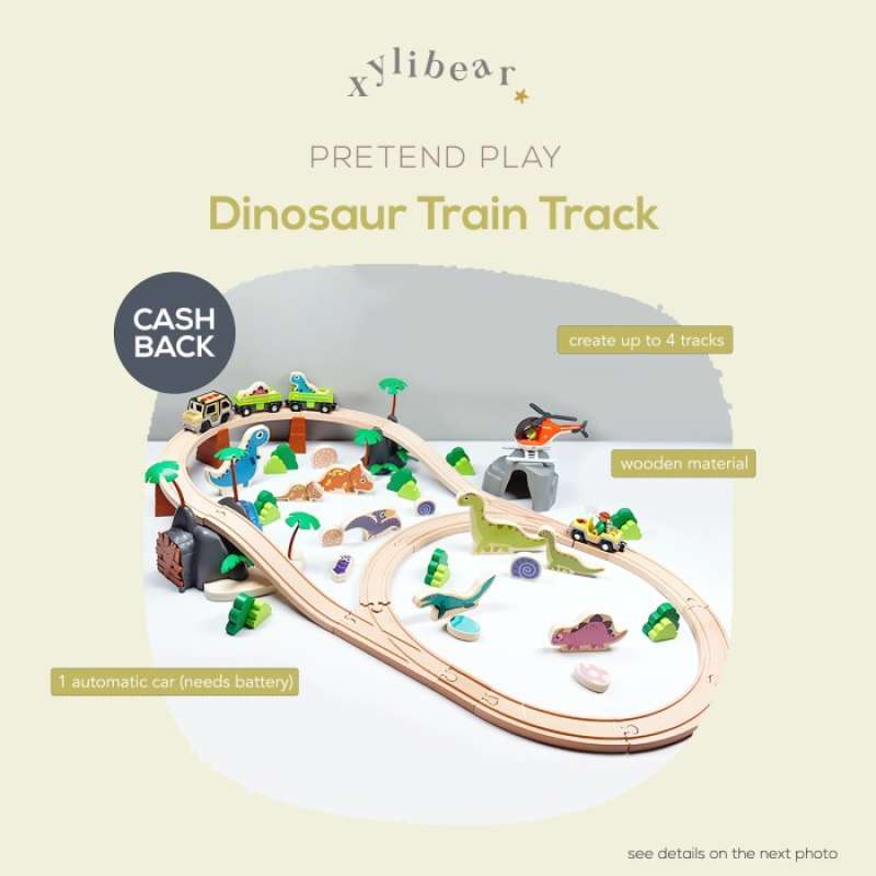 Promo Dinosaur Train Track - Wooden Toys - Mainan Kereta Railway ...