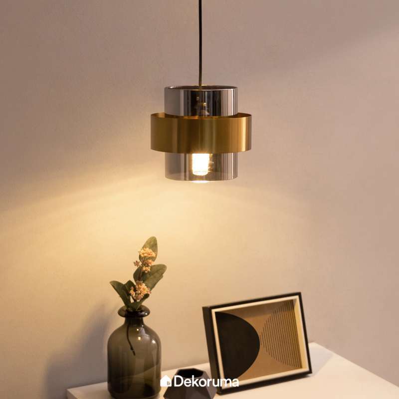 Promo Dekoruma Lite & Deco Lampu Gantung Minimalis Modern Brass Glass ...
