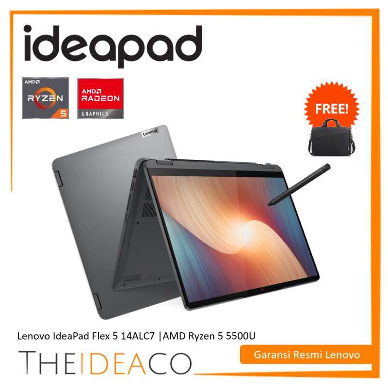 Promo Lenovo IdeaPad Flex 5 Ryzen 5 5500U 16GB 512GB SSD Touch Pen ...