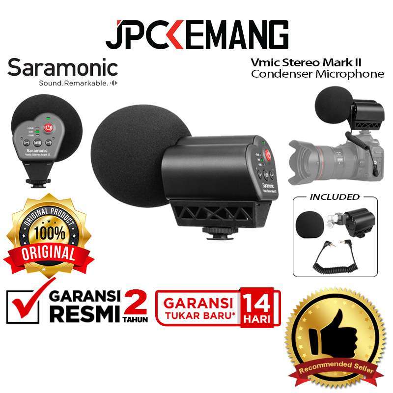 Jual Jpc Kemang Saramonic Vmic Stereo Mark Ii Condenser Microphone Vmic ...