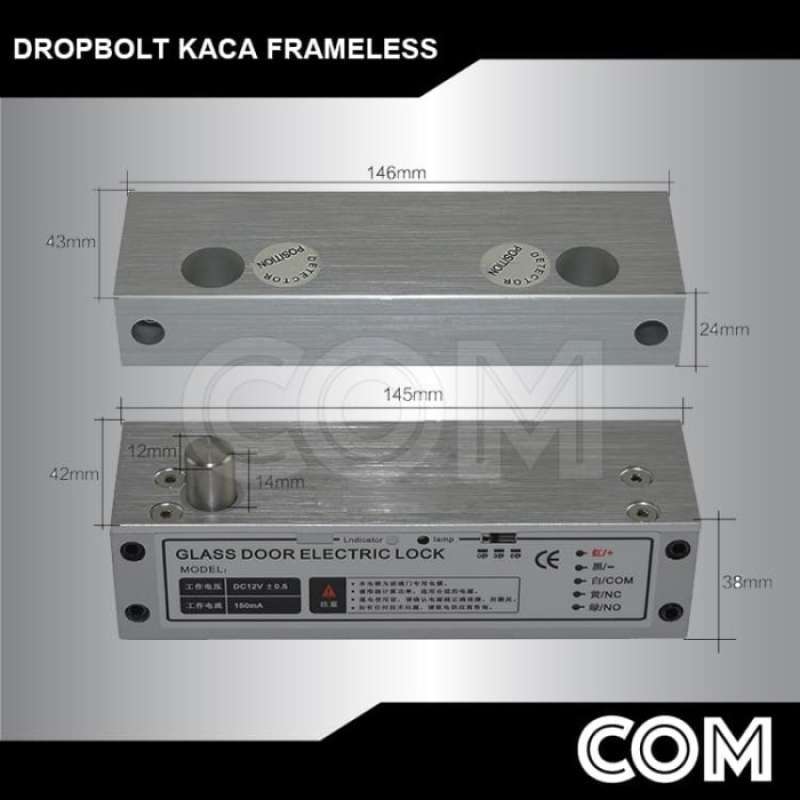 Jual Drop Bolt Frameless Glass Door / Dropbolt Untuk Pintu Kaca ...