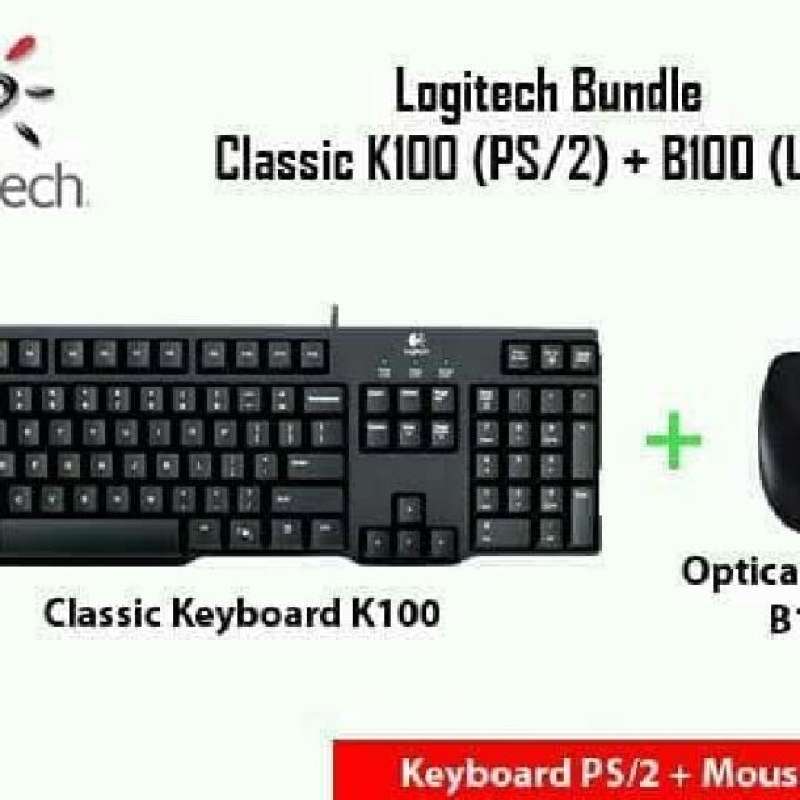 Jual Logitech Keyboard K100 Ps2 + Mouse B100 Usb Di Seller Global Jaya Kom & Cctv - Aur, Kota ...