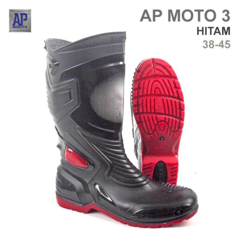 Promo SEPATU BOOT TINGGI AP BOOTS AP MOTO 3 SEPATU BOOT KARET BIKERS ...