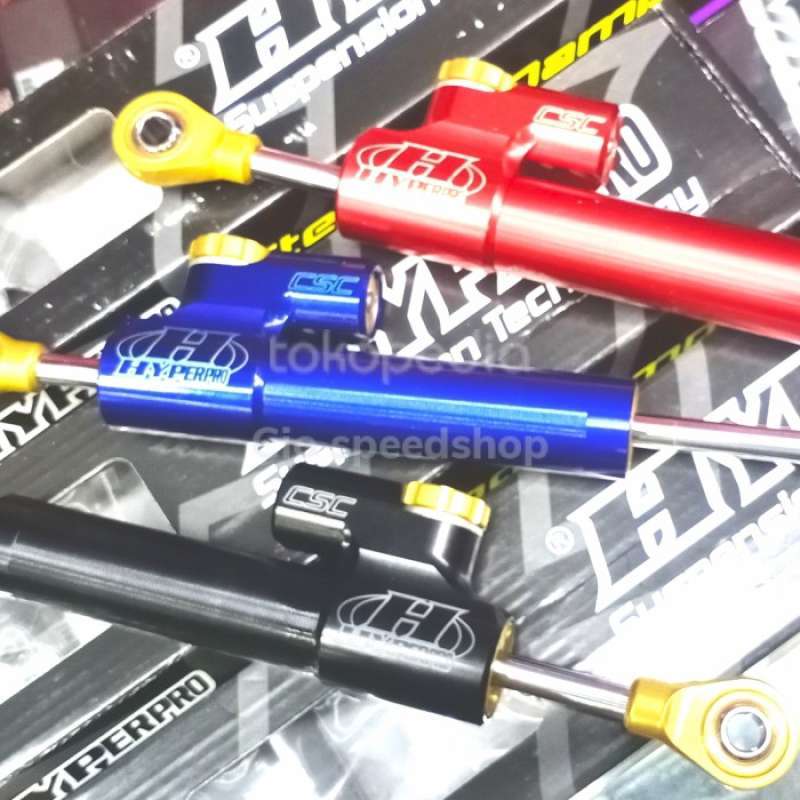 Jual Steering Damper Hyperpro 75/68mm Tpy Csc Warna Biru Merah Hitam Di Seller Cintamotormu ...