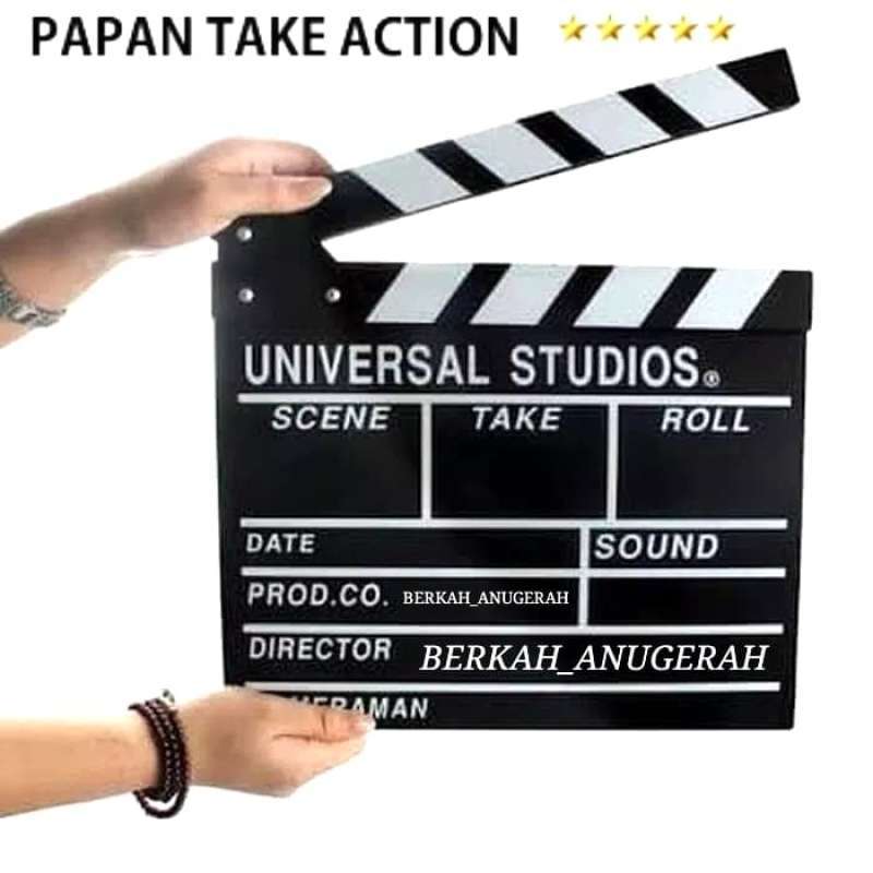 Jual PAPAN TAKE ACTION/ CLAPPER BOARD BLACK 20CM X 20CM di Seller 15 ...