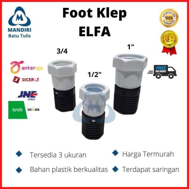 Promo Foot Klep PVC 1/2 Foot Valve 1/2 Inch Tusen Klep Footklep - 1 ...