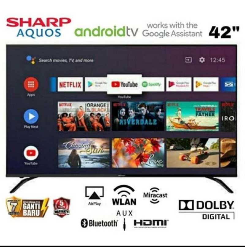 Promo SHARP ANDROID TV 42 Inch 2T-C42BG1i 2TC42BG1i 2T-C42BG WITH BLUETOOTH Diskon 11% di Seller ...