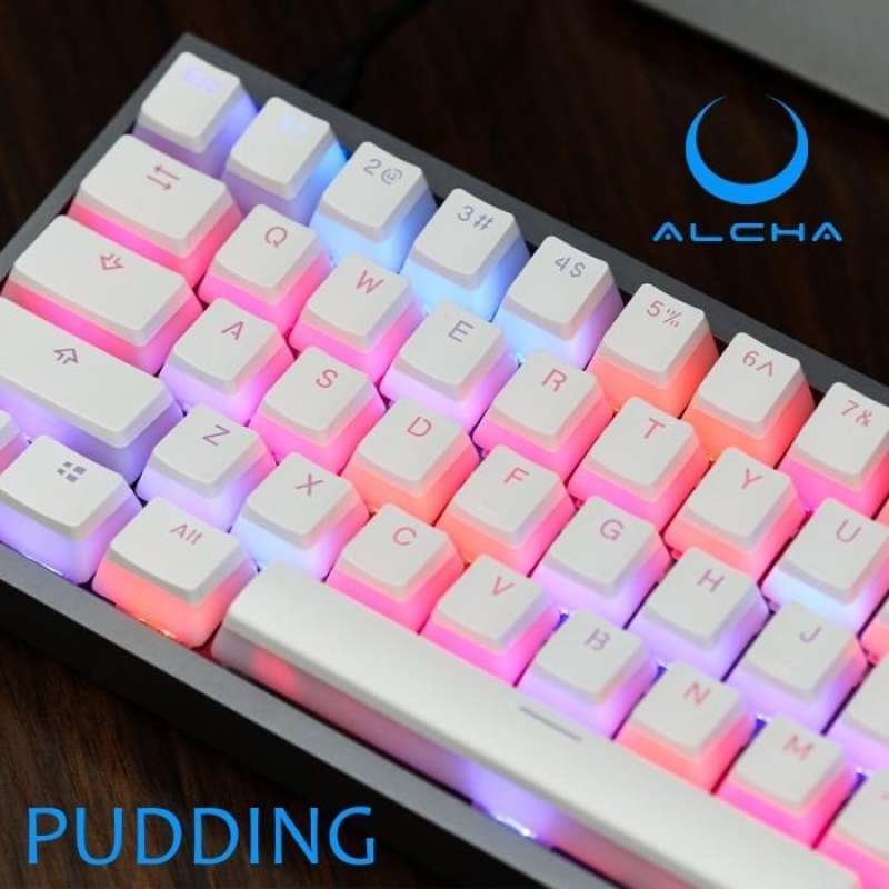 Jual ALCHA KEYCAPS PUDDING / PUDING BACKLIT MECHANICAL KEYBOARD WHITE ...
