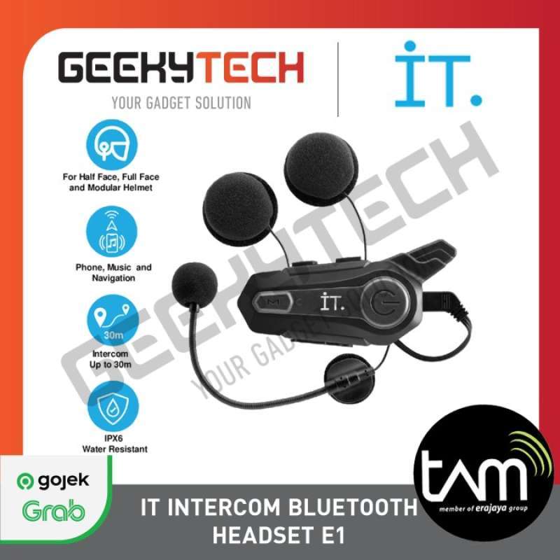 Promo IT Intercom Bluetooth Headset E1 - Garansi Resmi TAM Diskon 50% ...