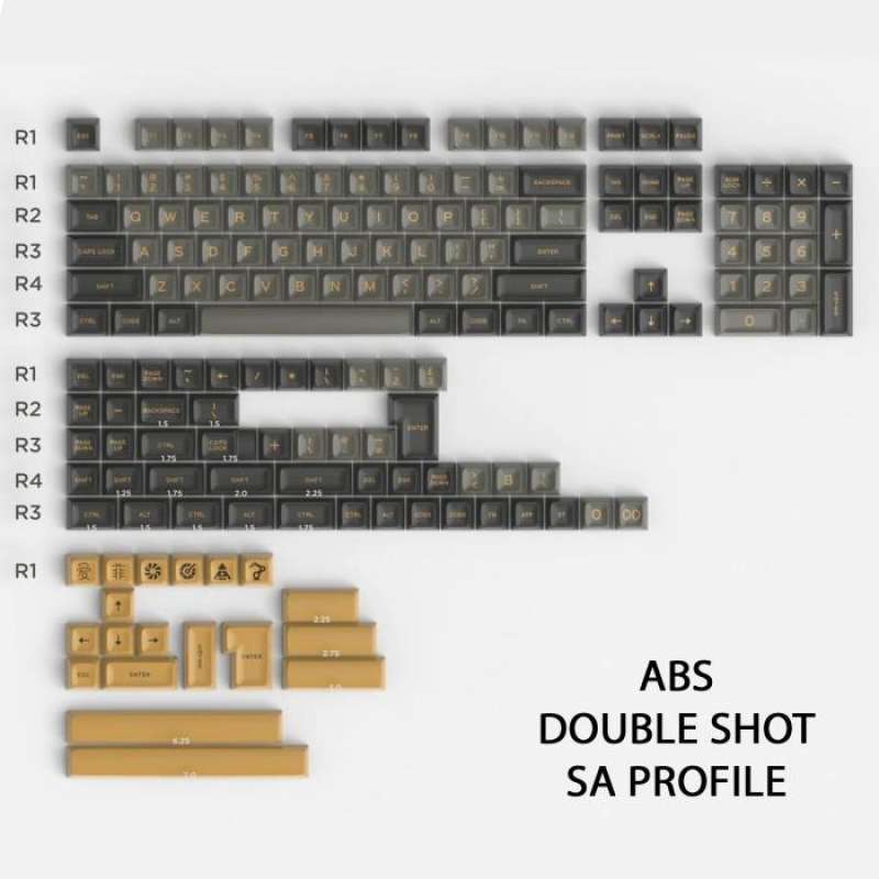 Jual KEYCAPS MICRO LIGHT BLACK ABS SA PROFILE DOUBLE SHOT di Seller ...