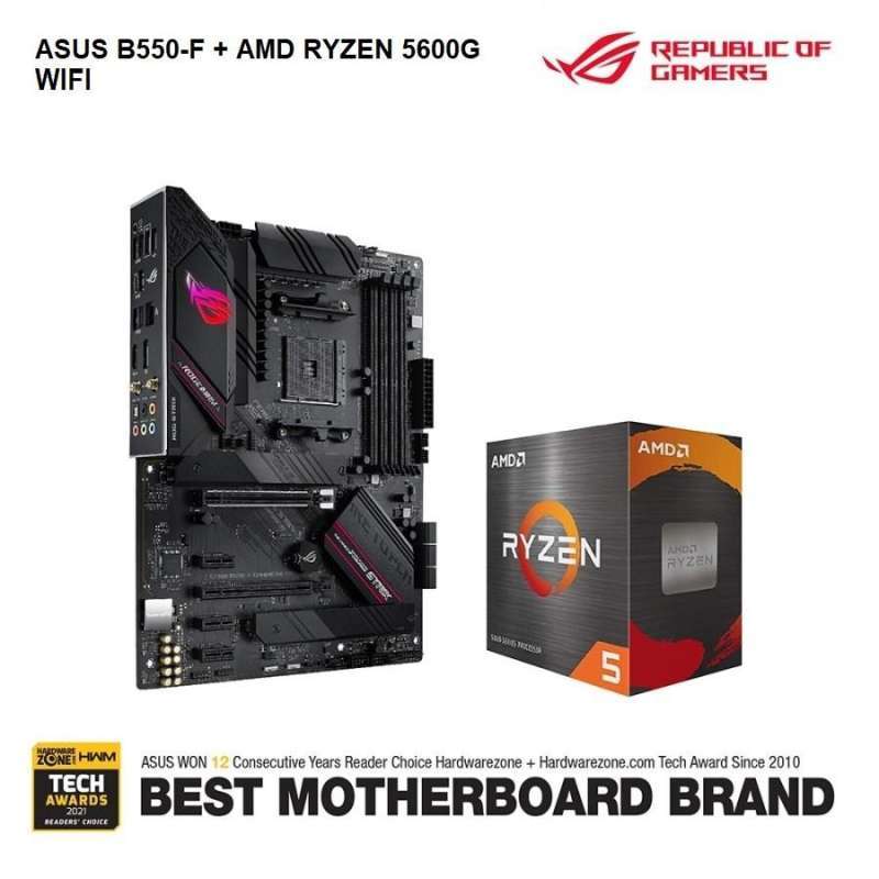 Jual AMD RYZEN 5600G BOX + ASUS ROG STRIX B550-F GAMING WiFI di Seller ...