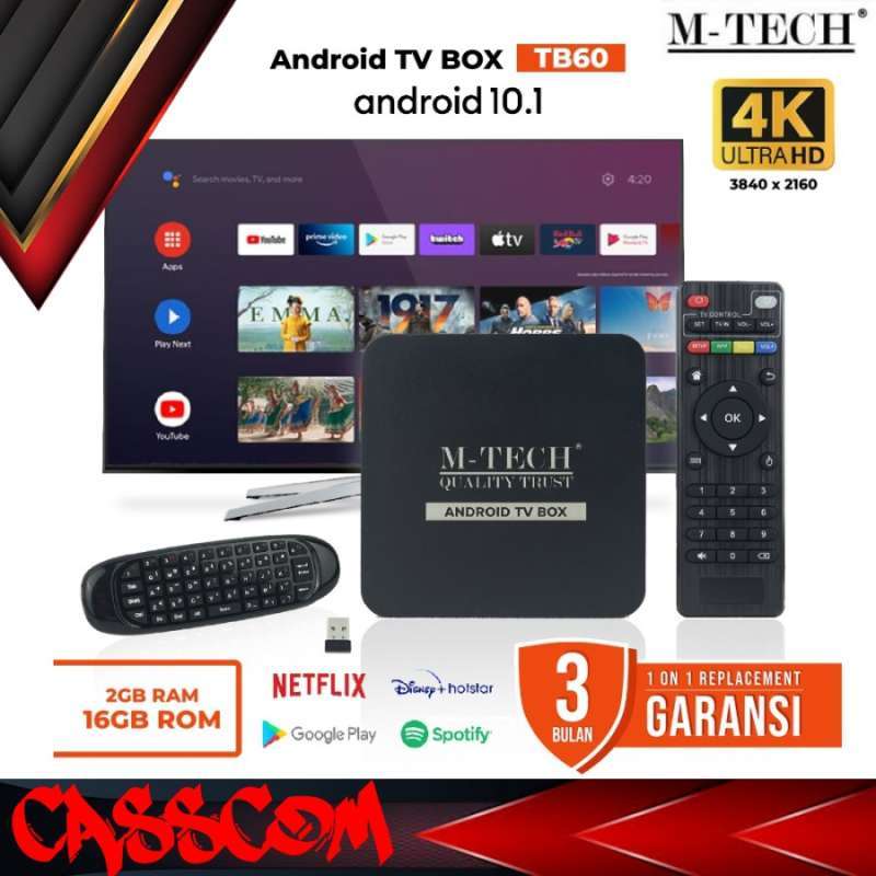 Jual Stb Tv Box Android 10.1 Ultra Hd 4k Wifi 2gb 16gb M-tech Tb60 ...