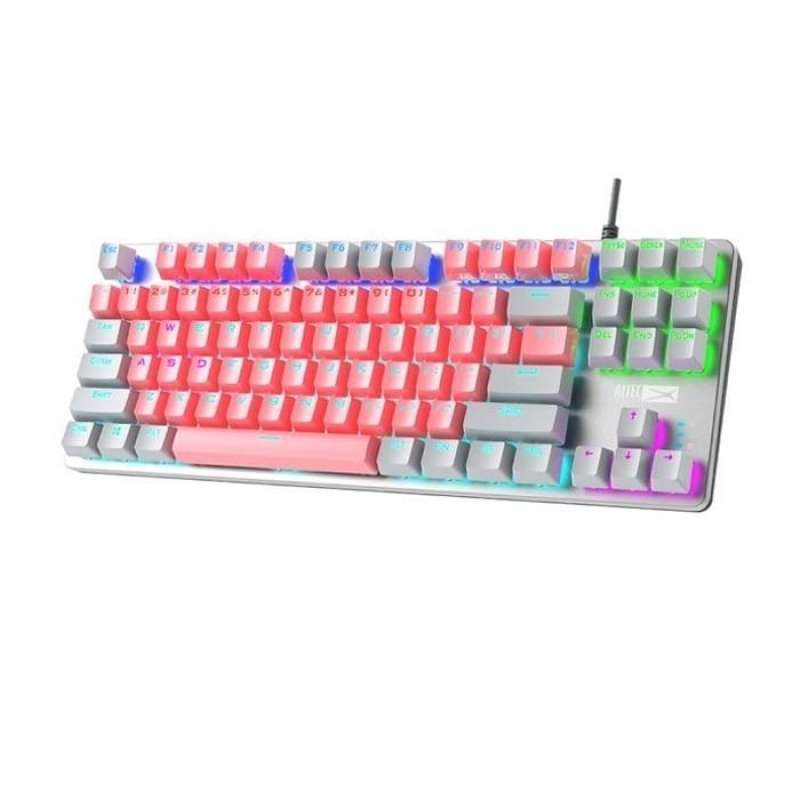 Jual ALTEC LANSING ALGK-8404 FQ PINK WHITE Gaming Mechanical Keyboard ...
