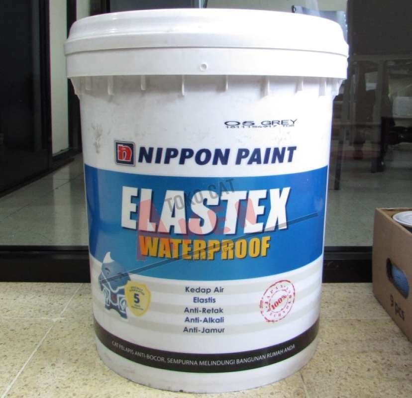 Jual NIPPON PAINT ELASTEX WATERPROOF 25KG - SMOKING GRAY / CAT ANTI ...