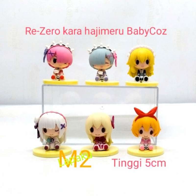 Jual Figure Anime Life in A Different World to Re-Zero Chibi set 6pcs ...