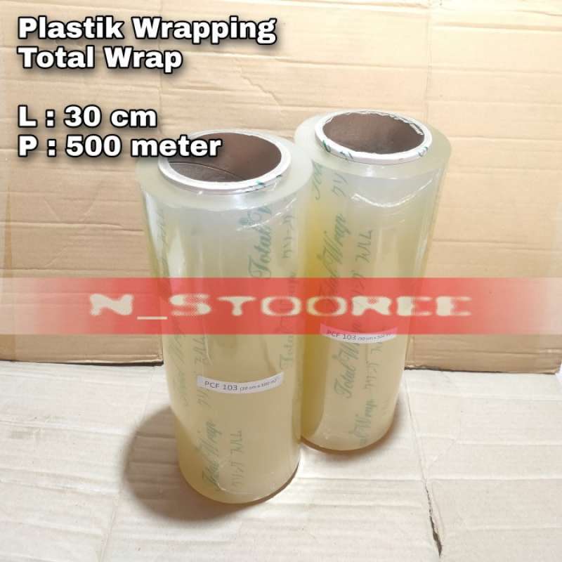 Jual plastik wrapping uk 30 cm x 500 meter total wrap plastik makanan ...