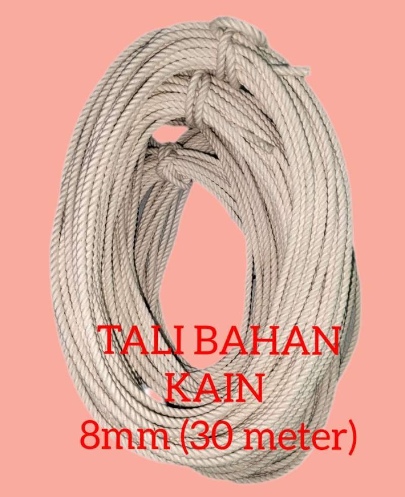 Jual Tali Bahan Kain 8mm (30 Meter) Tambang Kain 8mm / Tali Guralon Di ...