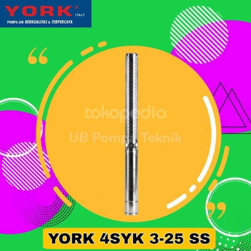 Jual Pompa Satelit YORK 4SYK 3-25 SS 2HP 1-Phase Pompa Satelit ...