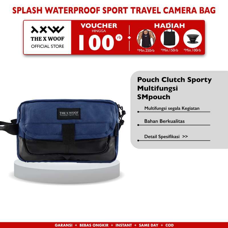 Jual The X Woof Splash Waterproof SMpouch 1.0 Pouch Pria - Blue Black ...