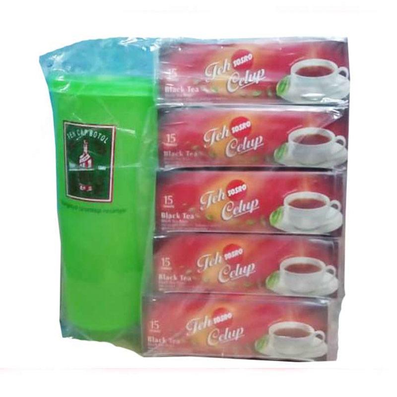 Promo SOSRO Paket Teh Celup [5 Box/ 15 pcs] + Free Gelas Diskon 12% di ...