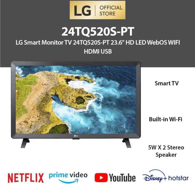Jual Lg 24tq520s-pt Smart Monitor Led Tv 24-inch Wifi Hdmi Usb Di ...