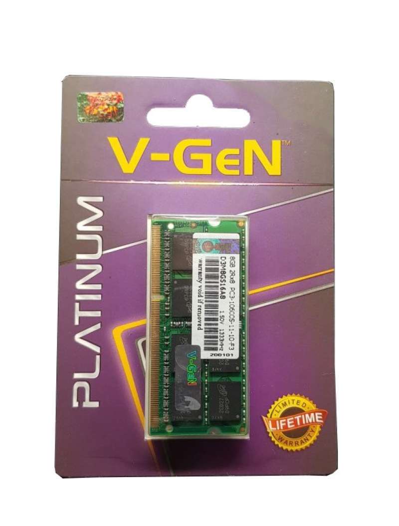 Jual Ram Ddr3 Sodimm V-gen 8gb Pc10600/1333mhz (memory Laptop Vgen) Di ...