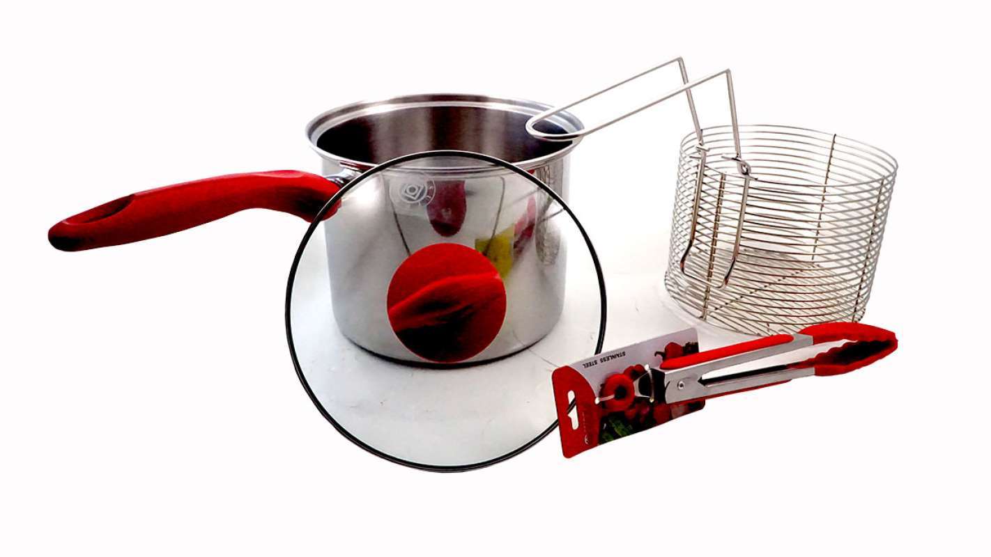 Promo Supra Deep Fryer 20 cm - Silver Gagang Merah Diskon 39% di Seller ...