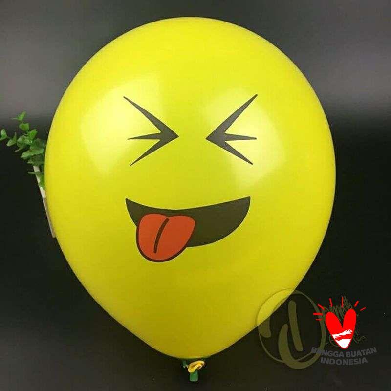 Promo balon latex emoji / balon motif emoticon / balon emoticon / balon ...