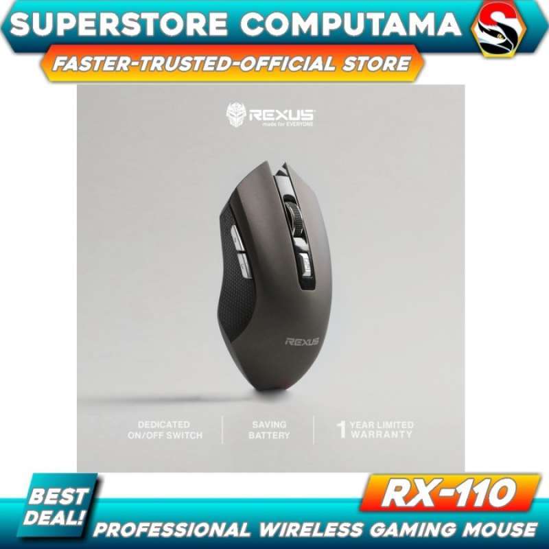 Promo Rexus RX110 / RX-110 Xierra Professional Wireless Gaming Mouse ...