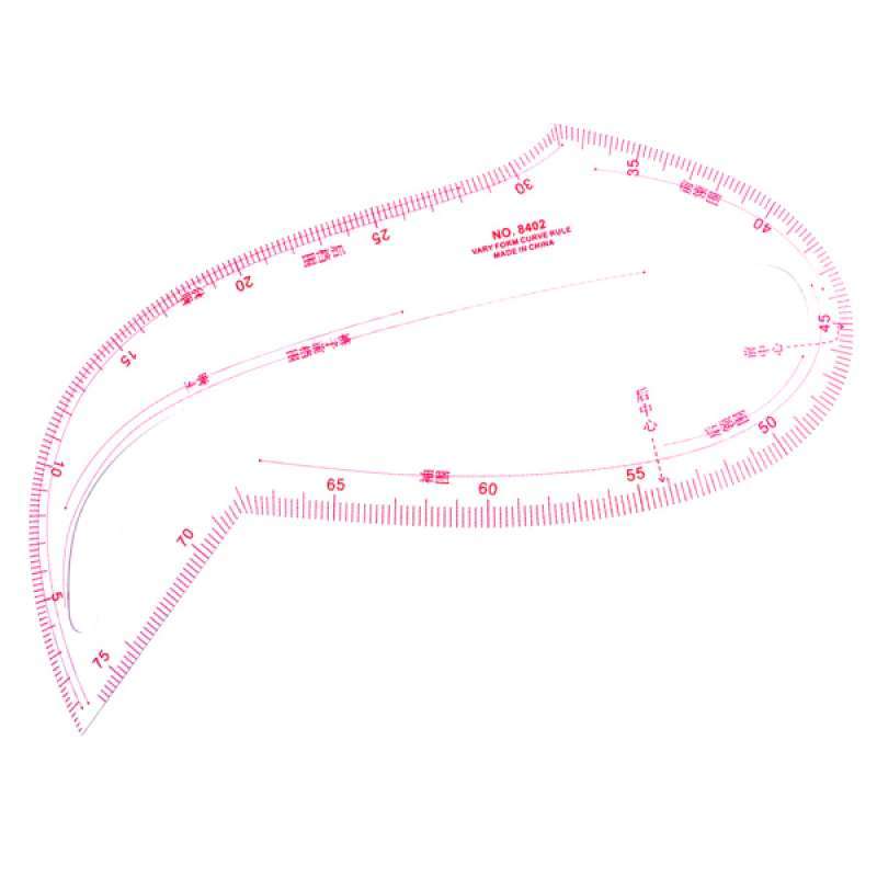 Jual Transparent Armhole Shaped French Curve Ruler Styling Design ...