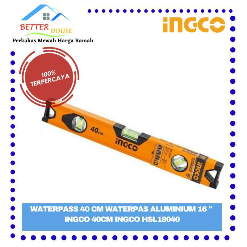 Jual Waterpass 40 Cm Waterpas Aluminium 16 Ingco 40cm Ingco Hsl18040 Di ...