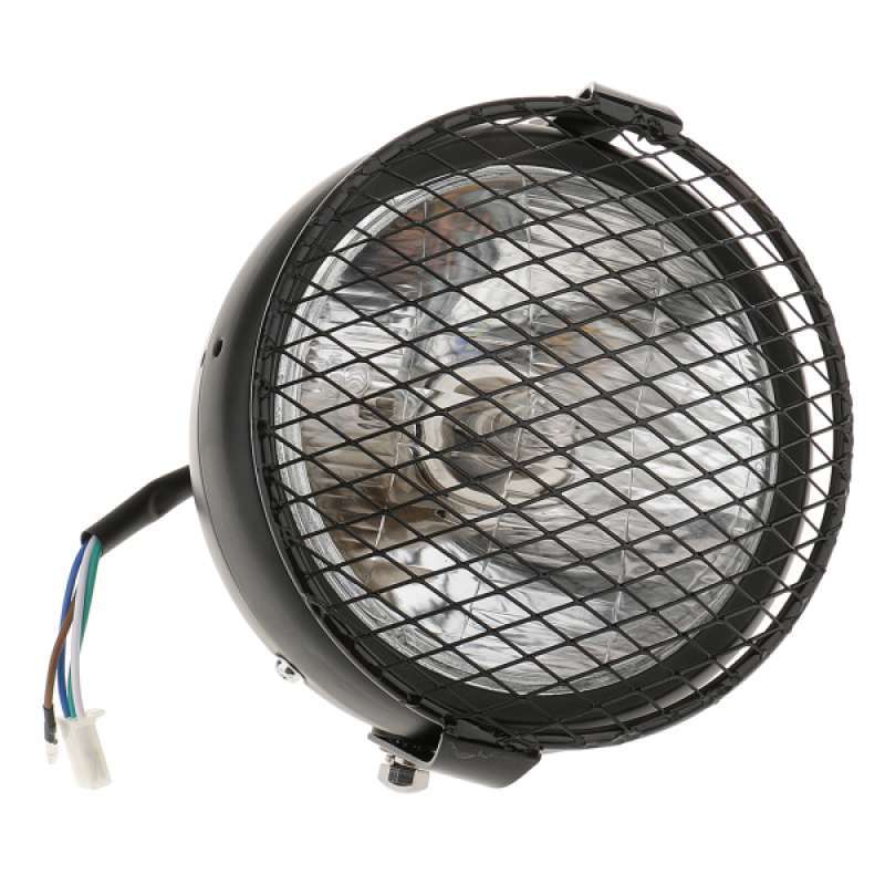 Promo 6.5Inch Retro Motorcycle Headlight Grill Side Mount Cover With ...
