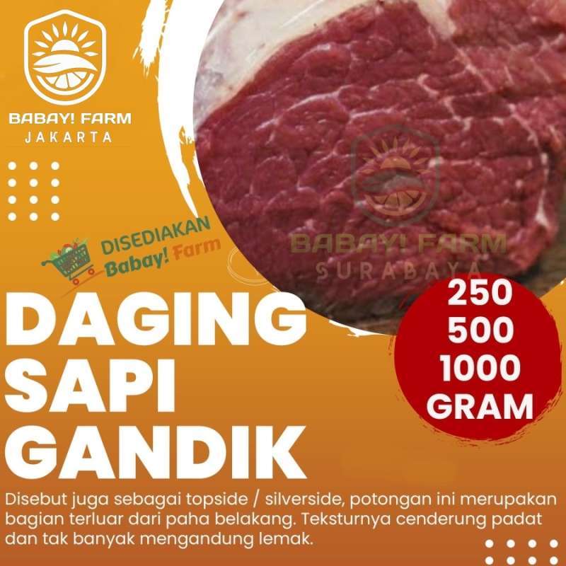 Jual Daging Sapi Gandik Rendang / Beef Silverside 250 500 gr 1 kg - 250 ...