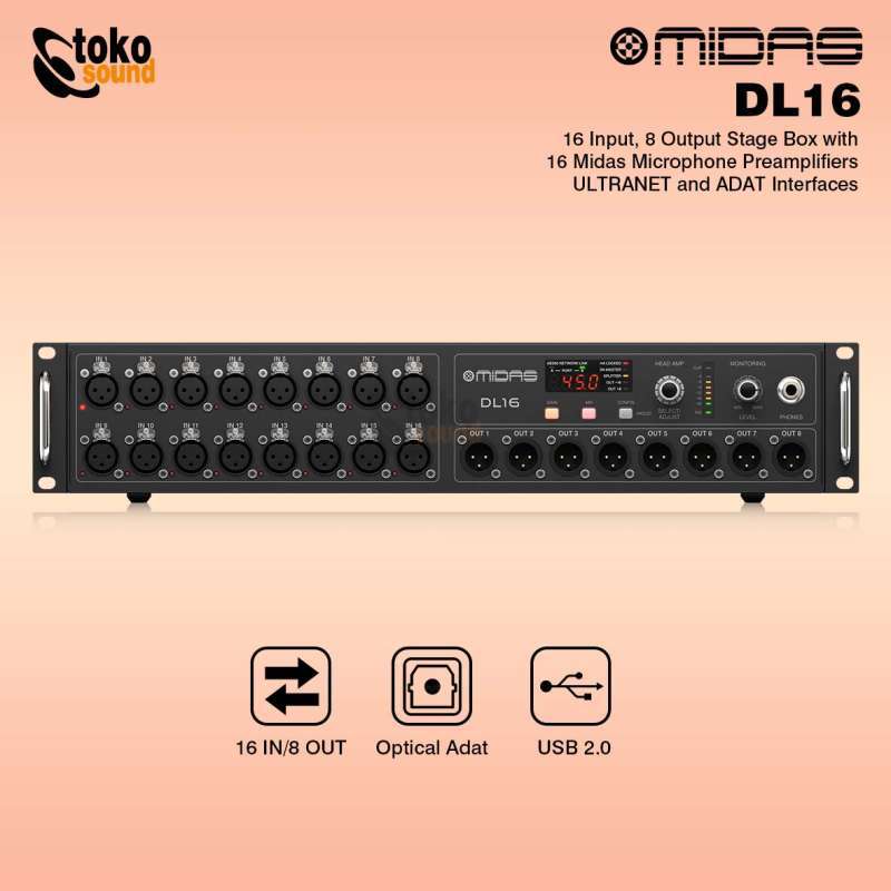 Jual Midas DL16 - 16 Input 8 Output Stage Box di Seller Tokosound Proaudio - Cengkareng Timur ...