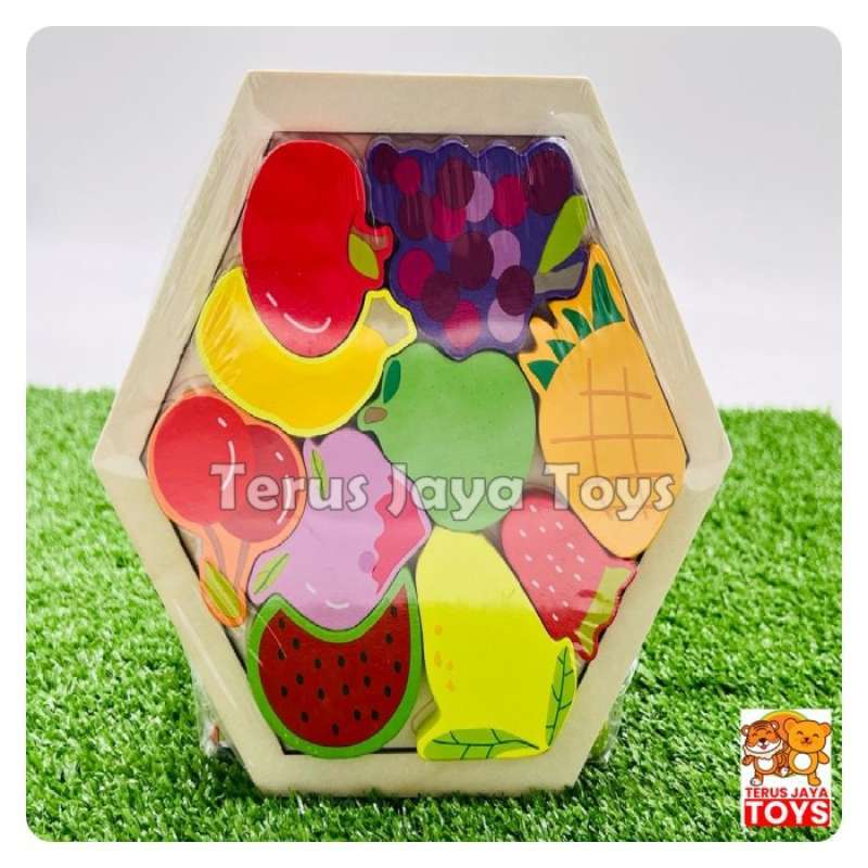 Promo Mainan Edukasi Anak Puzzle kayu Bongkar Pasang Diskon 1% di ...