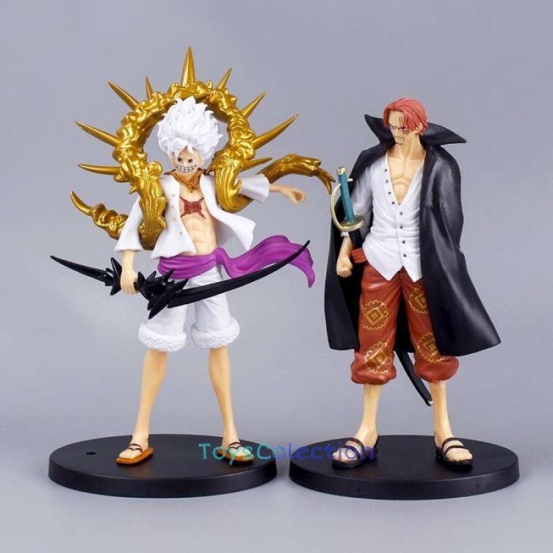 Promo ACTION FIGURE ONE PIECE LUFFY GEAR 5 SUN GOD SHANKS RED HAIR DFX ...