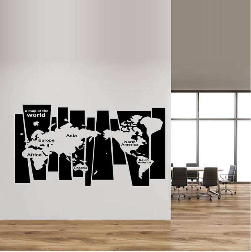 Jual Stiker Unik Dinding Kaca Rumah Office Wall Sticker Map Of The ...